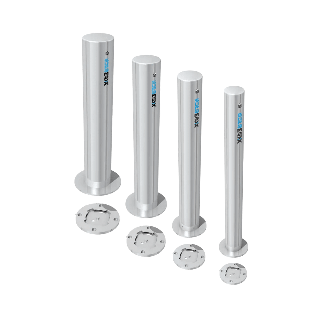 Removable Base Plate Stainless Steel Flat Top Bollard | Supamaxx