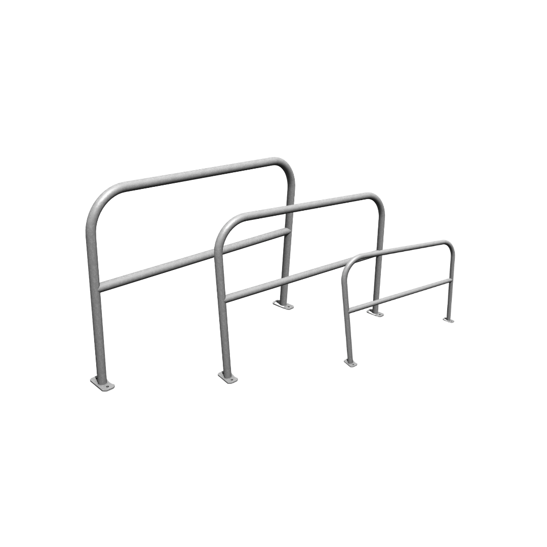 U-Rail Galvanised Base Plate | Surface-Mounted Protection Rail